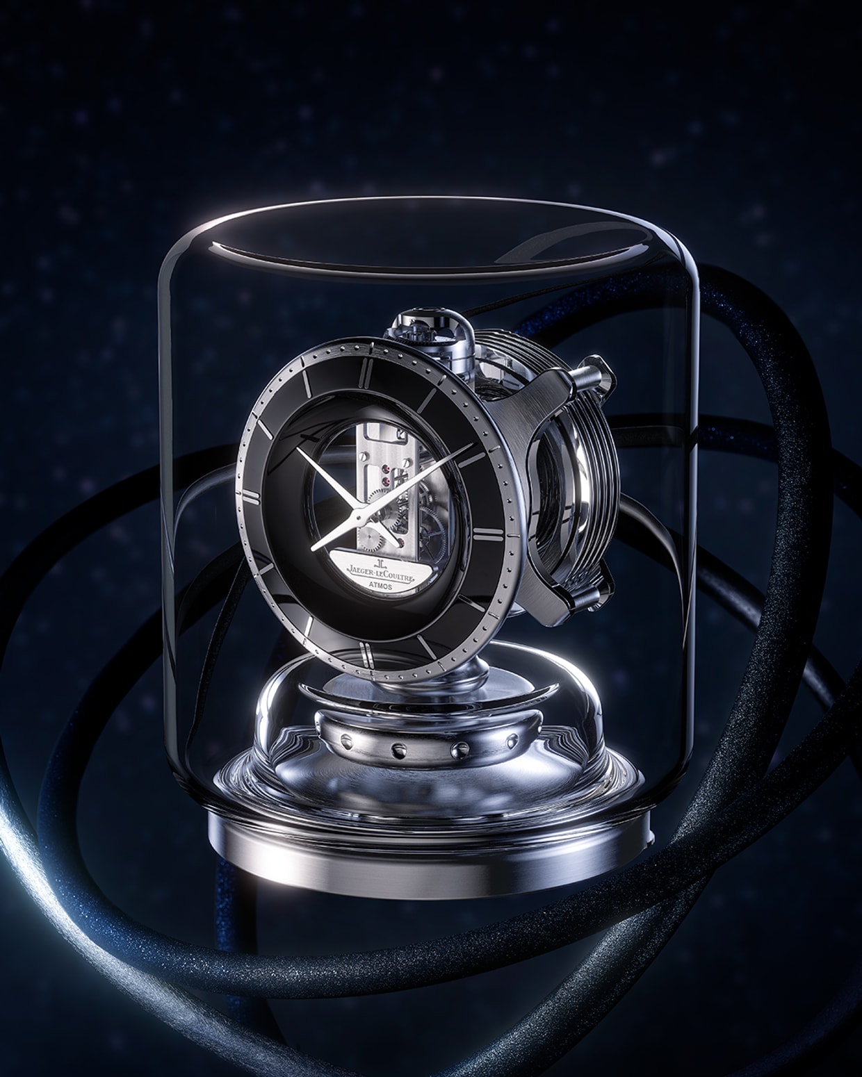 Glass Unisex Clock Perpetual movement Atmos Infinite Q540531j | Jaeger ...